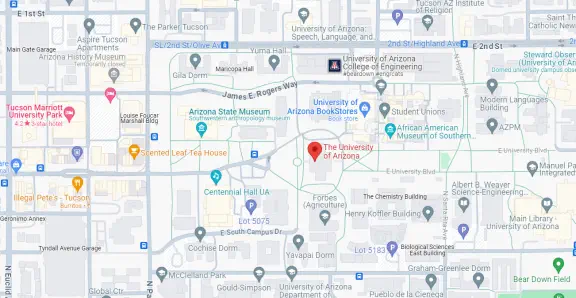 U Of Arizona Cus Map