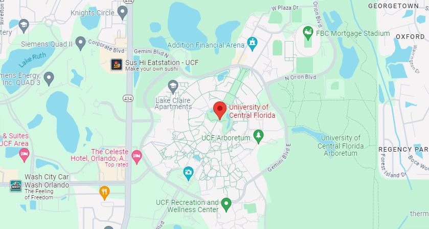 University Of Central Florida Map Florida, November 2005